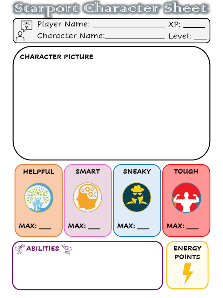 Cardynal Starport Char Sheet | PDF