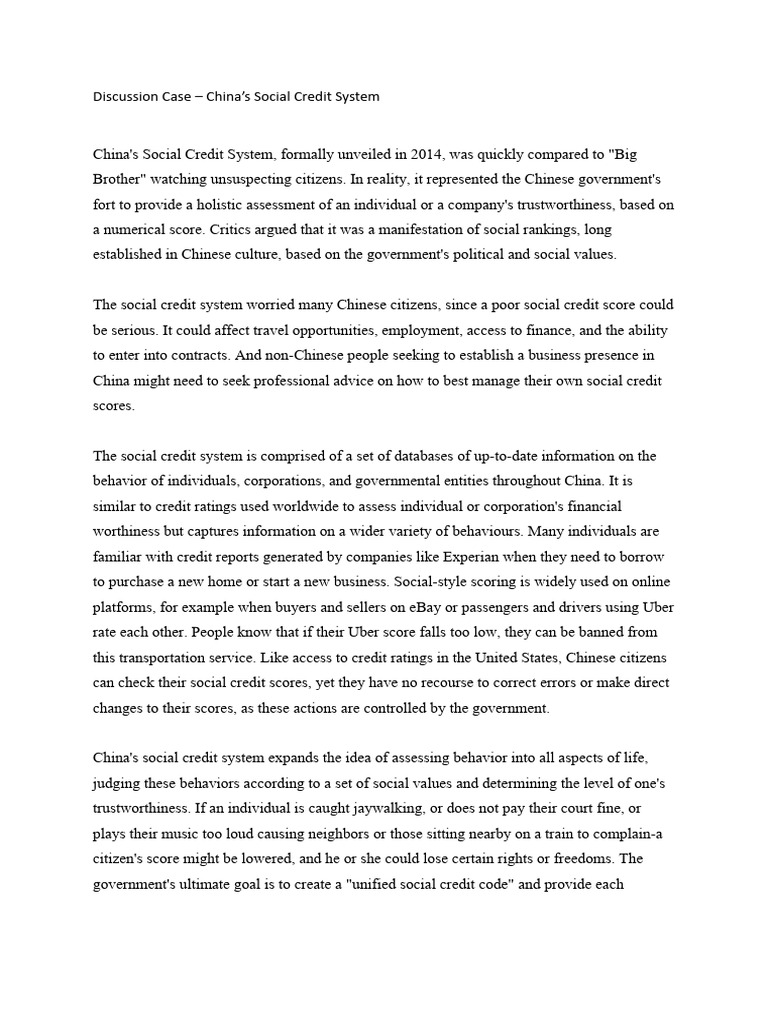 Understanding China's Social Credit System | PDF | Economies