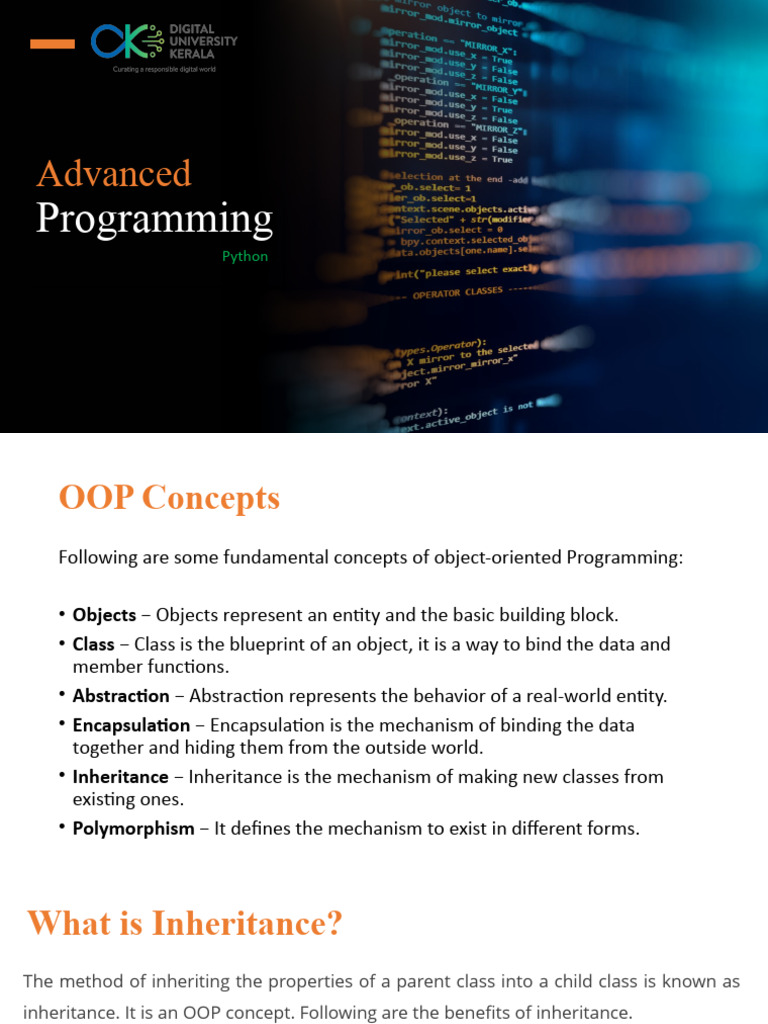 Adv PGM PY C1 | PDF | Inheritance (Object Oriented Programming) | Class ... Adv PGM PY C1 | PDF | Inheritance (Object Oriented Programming) | Class ...