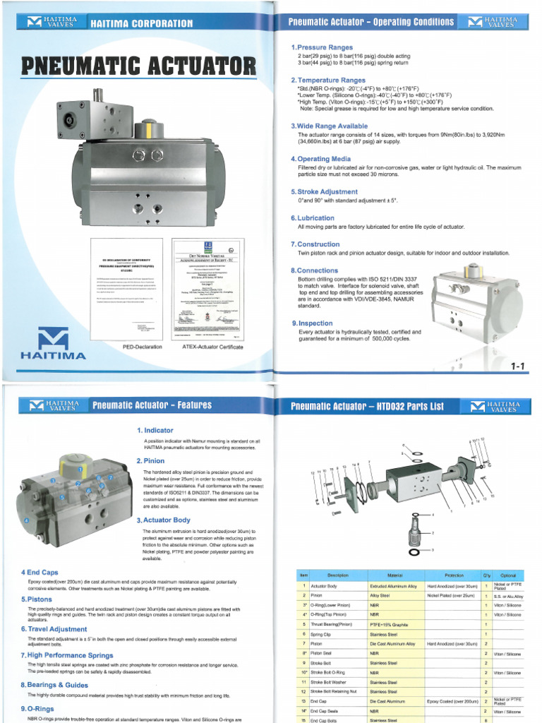 Haitima Pneumatic Actuator | PDF