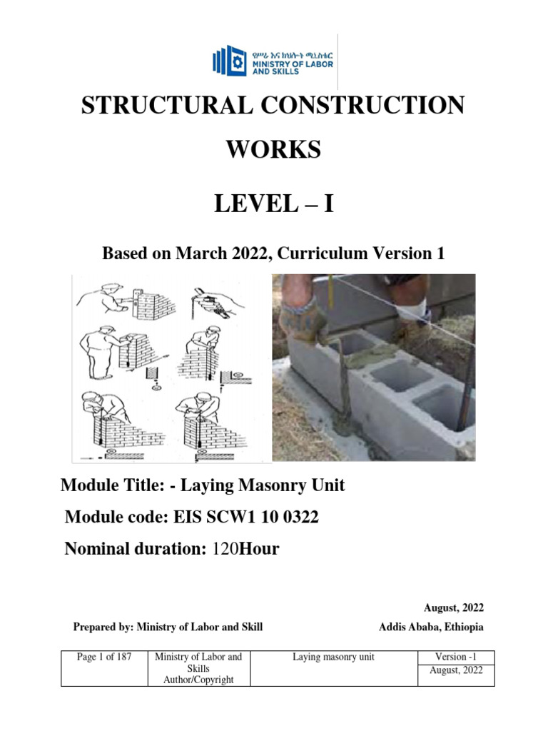 M10 Laying Masonry | PDF | Masonry | First Aid