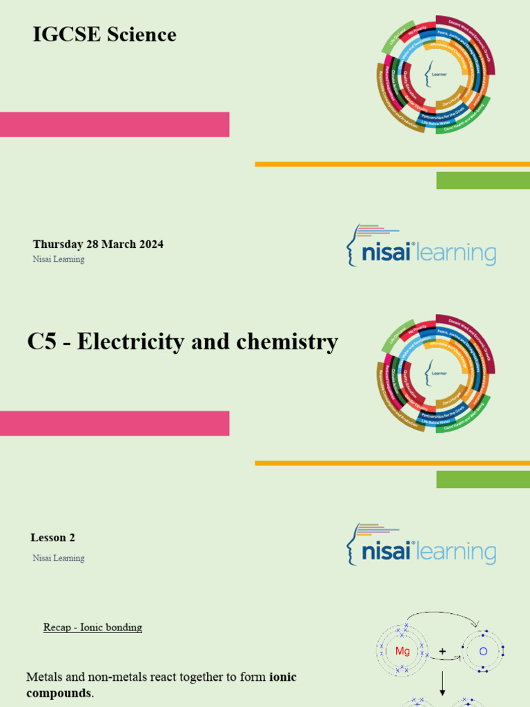 IGCSE CoordSci Electricity and Chemistry L2 | PDF | Redox | Ion