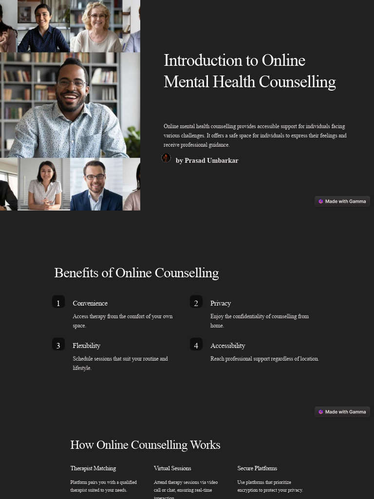 Online Mental Health Counselling Guide | PDF | Psychotherapy | Mental ...