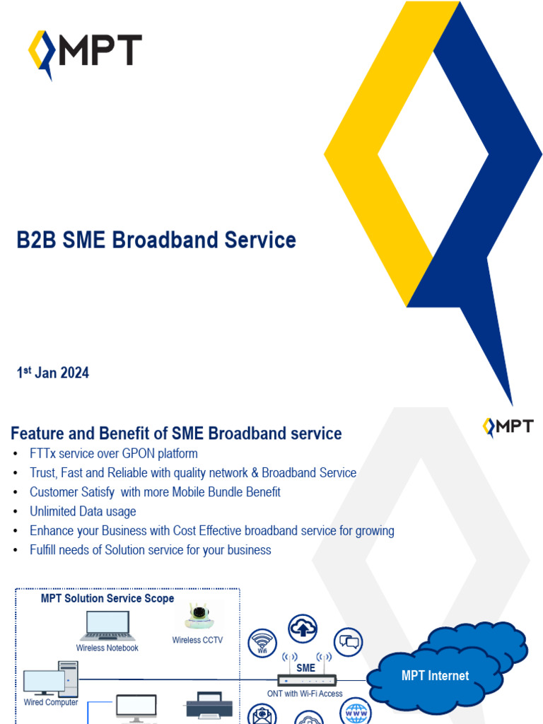 B2B SME Broadband Service Update Jan 2024 | PDF | Internet Access | Wi Fi