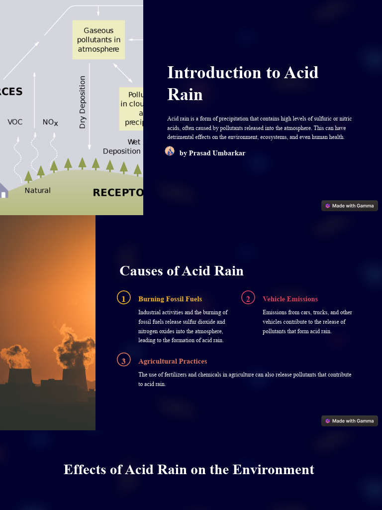 Introduction To Acid Rain | PDF | Climate Change Mitigation | Air Pollution