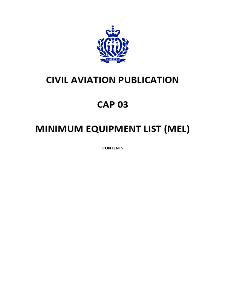 004AUS MEL CAP-03-MEL-Rev-11 | PDF | Federal Aviation Administration ...