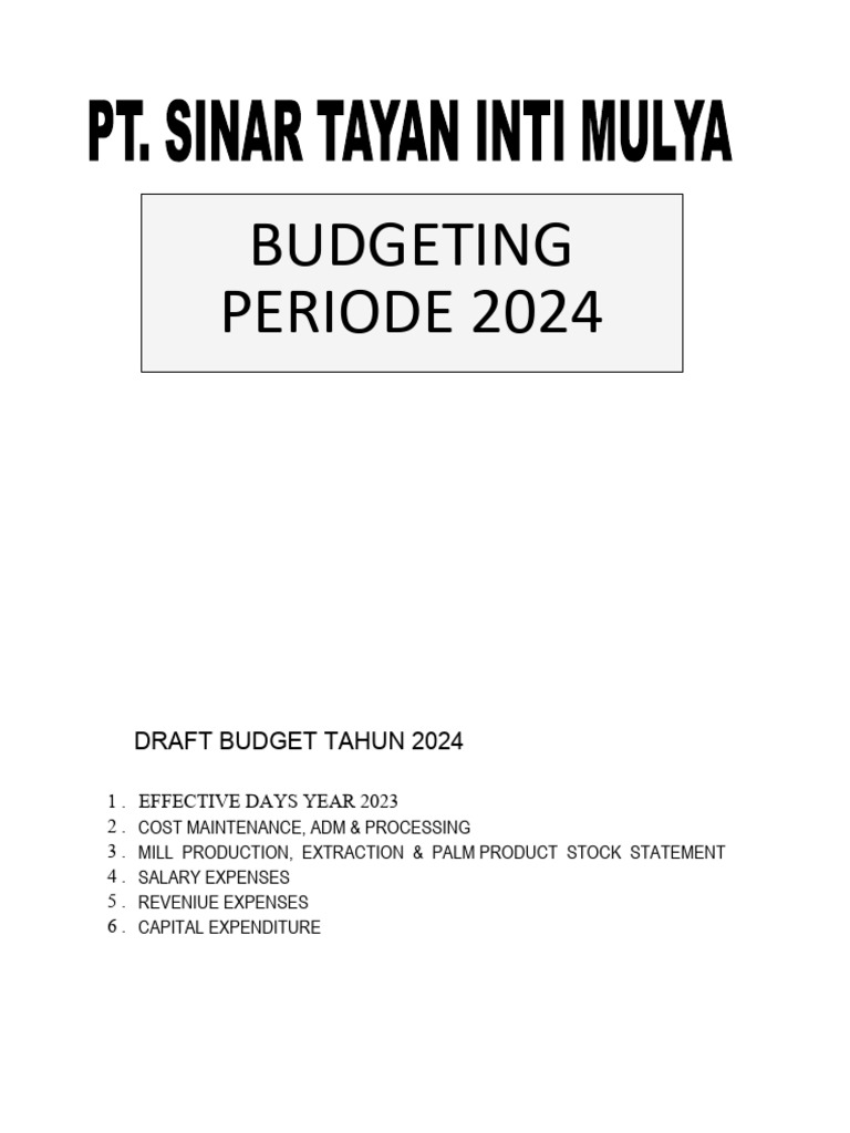 Draft Budged 2024 | PDF | Chemistry | Chemical Substances
