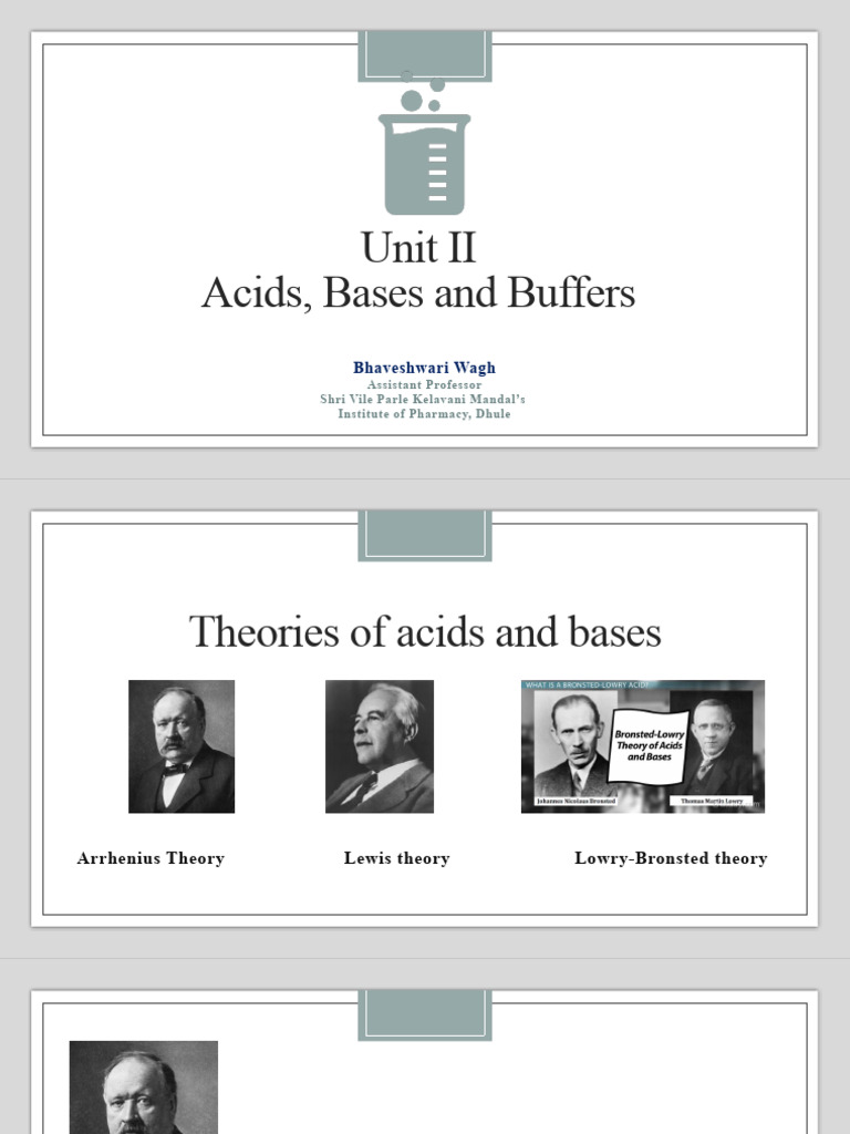 Acids, Bases and Buffers | Download Free PDF | Acid | Buffer Solution