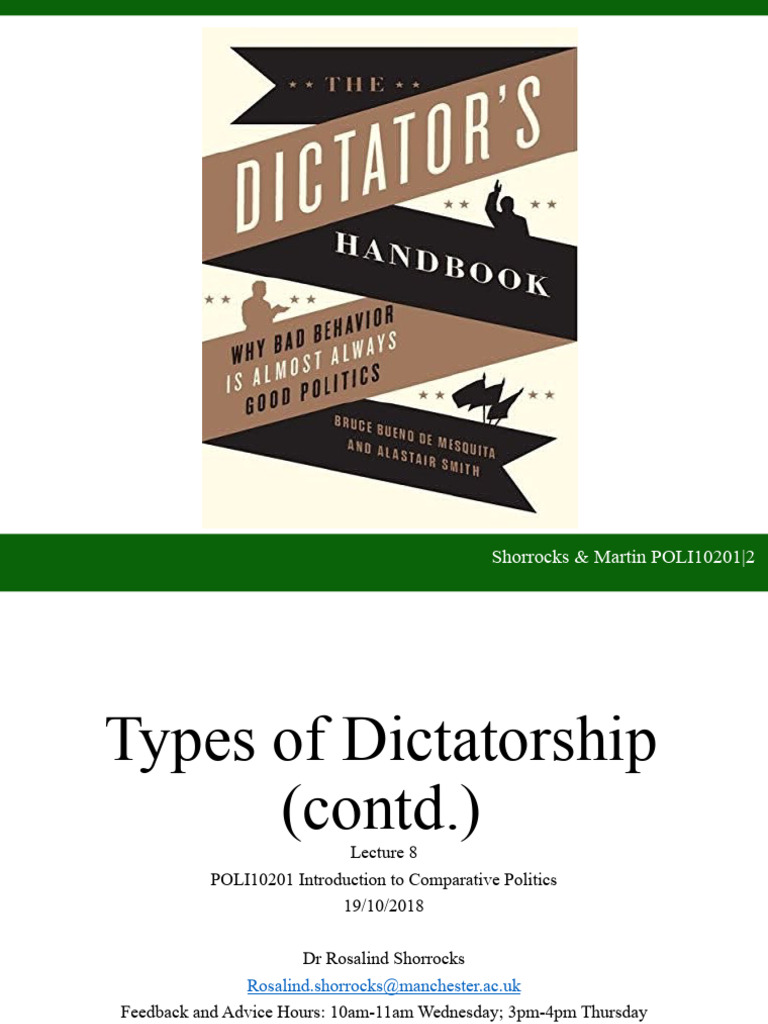 Types of Dictatorship Explained | PDF | Dictatorship | Democracy