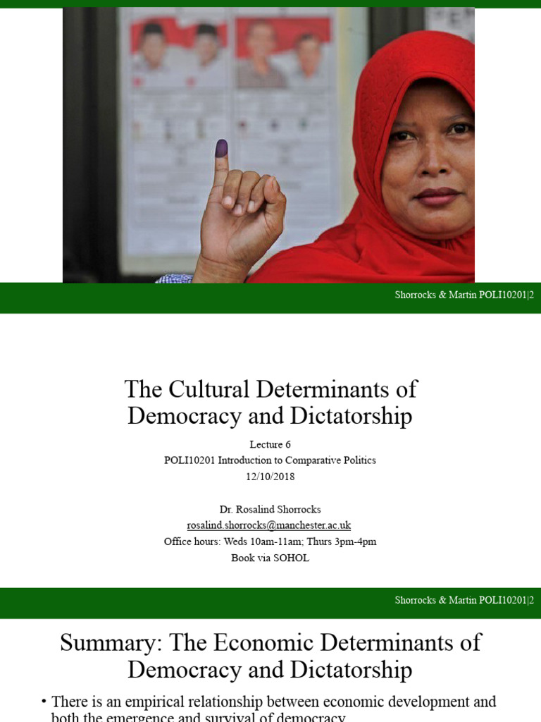 The Cultural Determinants of Democracy and Dictatorship | PDF | Modernization Theory | Democracy