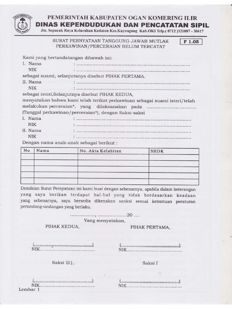 Formulir F1 05 Pdf