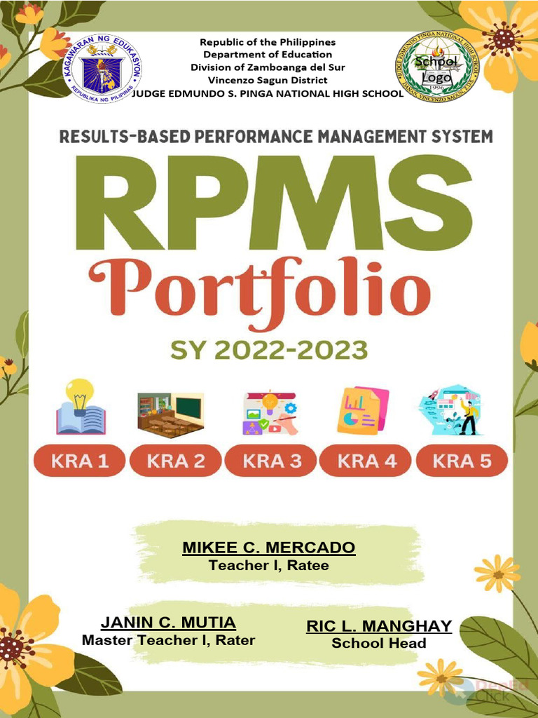 E-RPMS PORTFOLIO (Design 2) - DepEdClick | PDF | Learning | Educational ...
