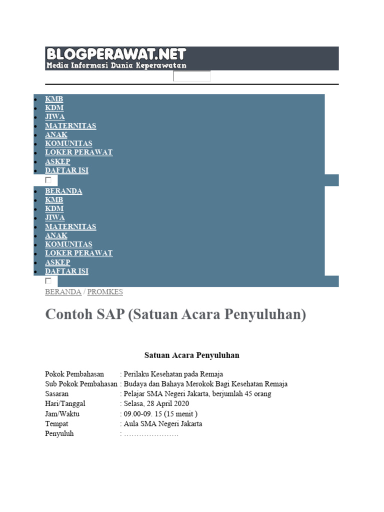Contoh Sap | PDF