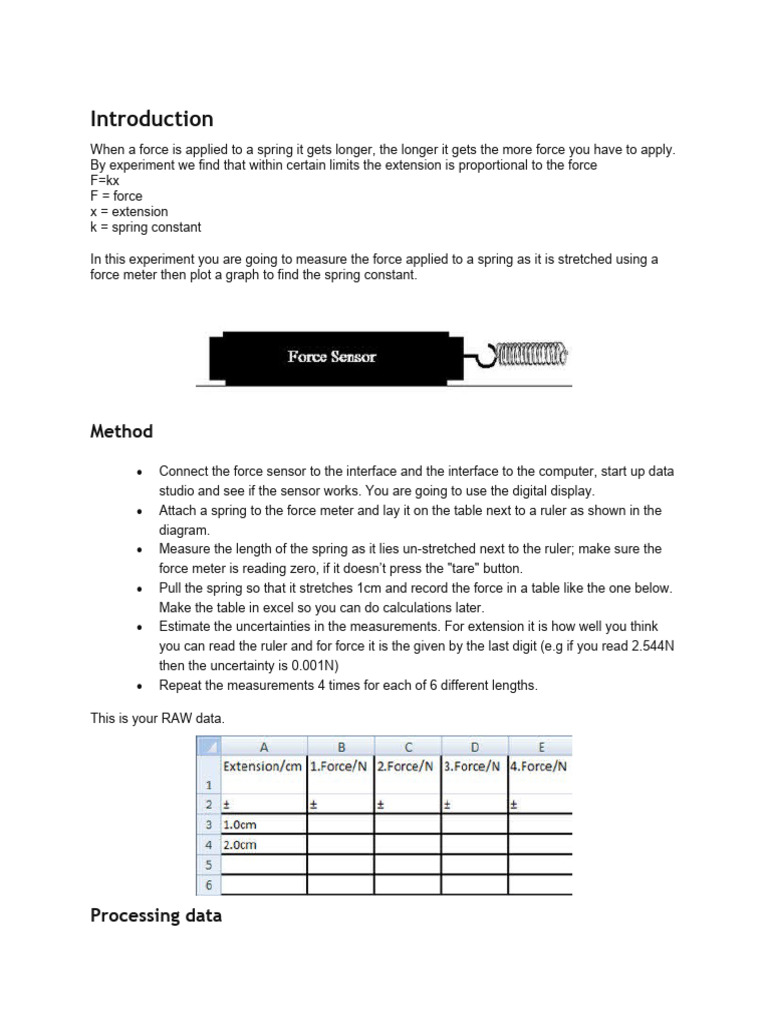 Hookes Law A2 LAB | Download Free PDF | Force | Significant Figures