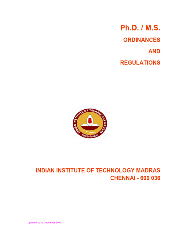 IIT Madras PhD Computer Science | PDF | Thesis | Doctor Of Philosophy