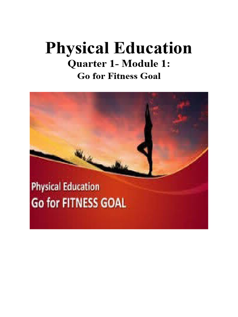 Fitness Goals in Physical Education Module | PDF | Physical Fitness | Goal