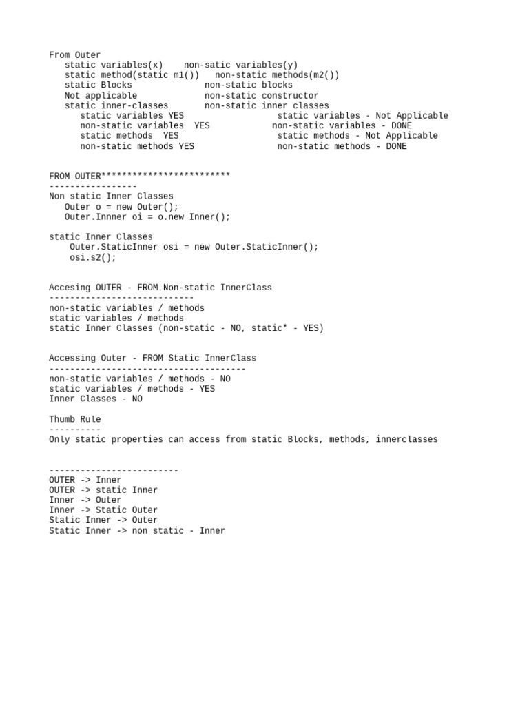 Static vs Non-Static in Java Classes | PDF | Teaching Methods & Materials