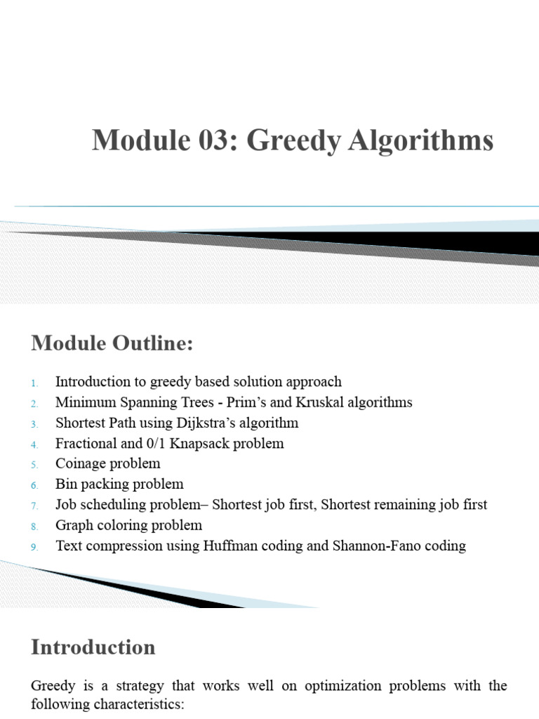 Module 3 Greedy Algorithms Lect-1 and 2 | Download Free PDF ... Module 3 Greedy Algorithms Lect-1 and 2 | Download Free PDF ...