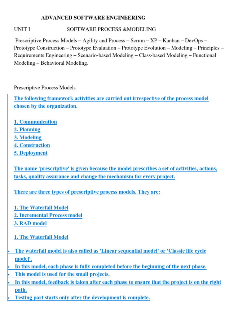 Advanced Software Engineering | PDF | Software Development Process | Agile Software Development