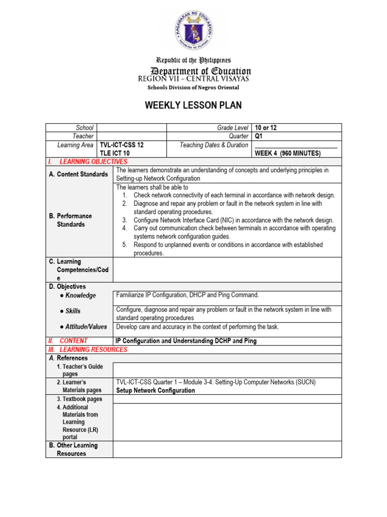 TVL-ICT-CSS-10 or 12-Q1 - Week 4 | PDF | Ip Address | Domain Name System