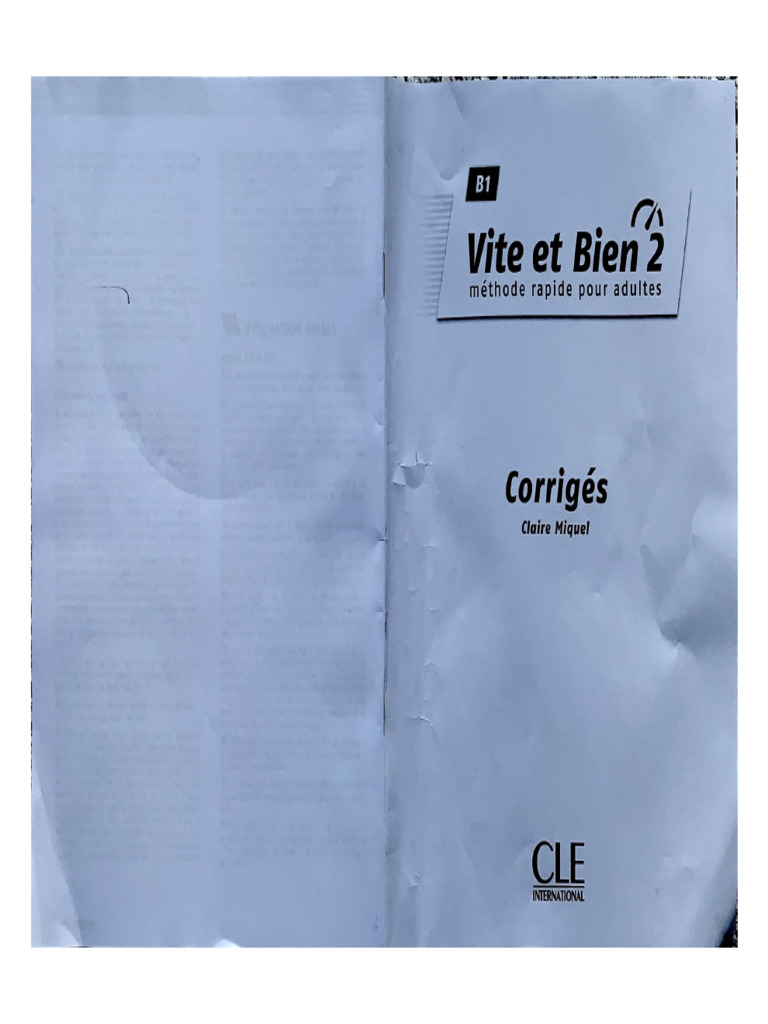 Corrigés - Vite Et Bien 2 | PDF