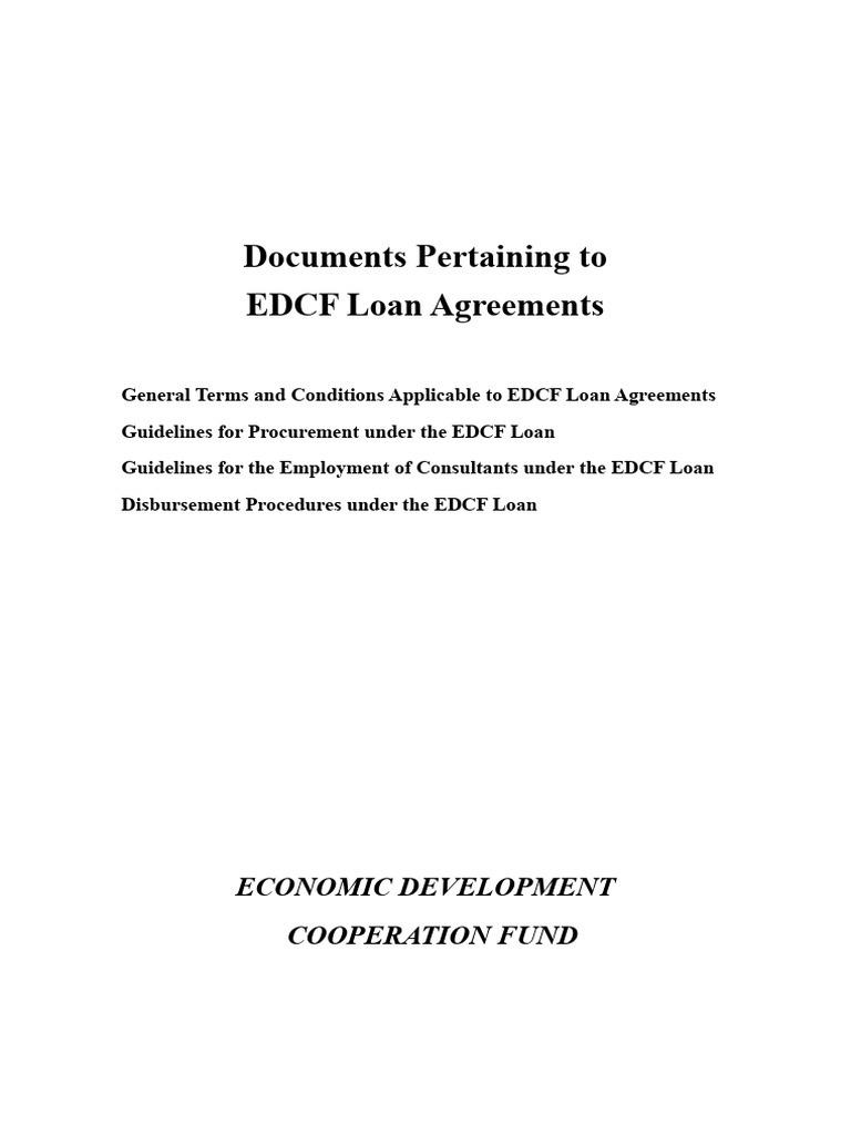 EDCF Documents Pertaining Loan Agreements | PDF | Arbitral Tribunal | Guarantee