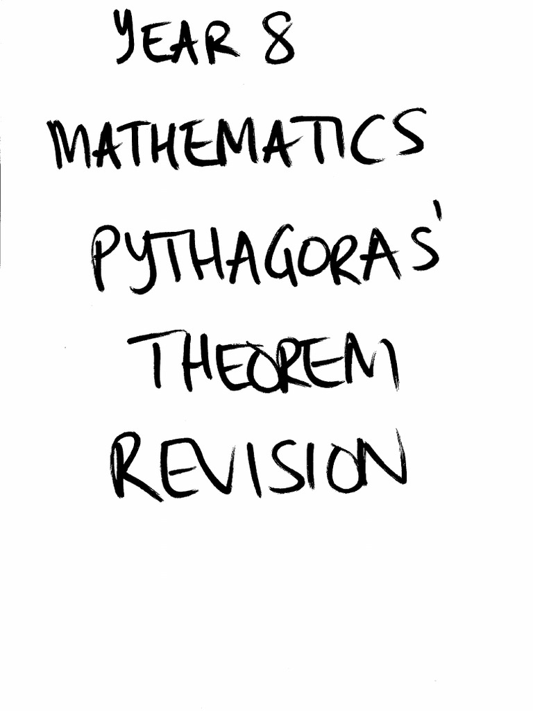 Yr 8 Revision Pythag | PDF