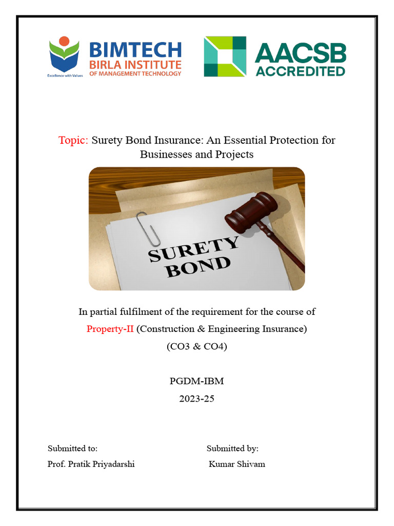 Surety Bond | PDF | Surety | Guarantee