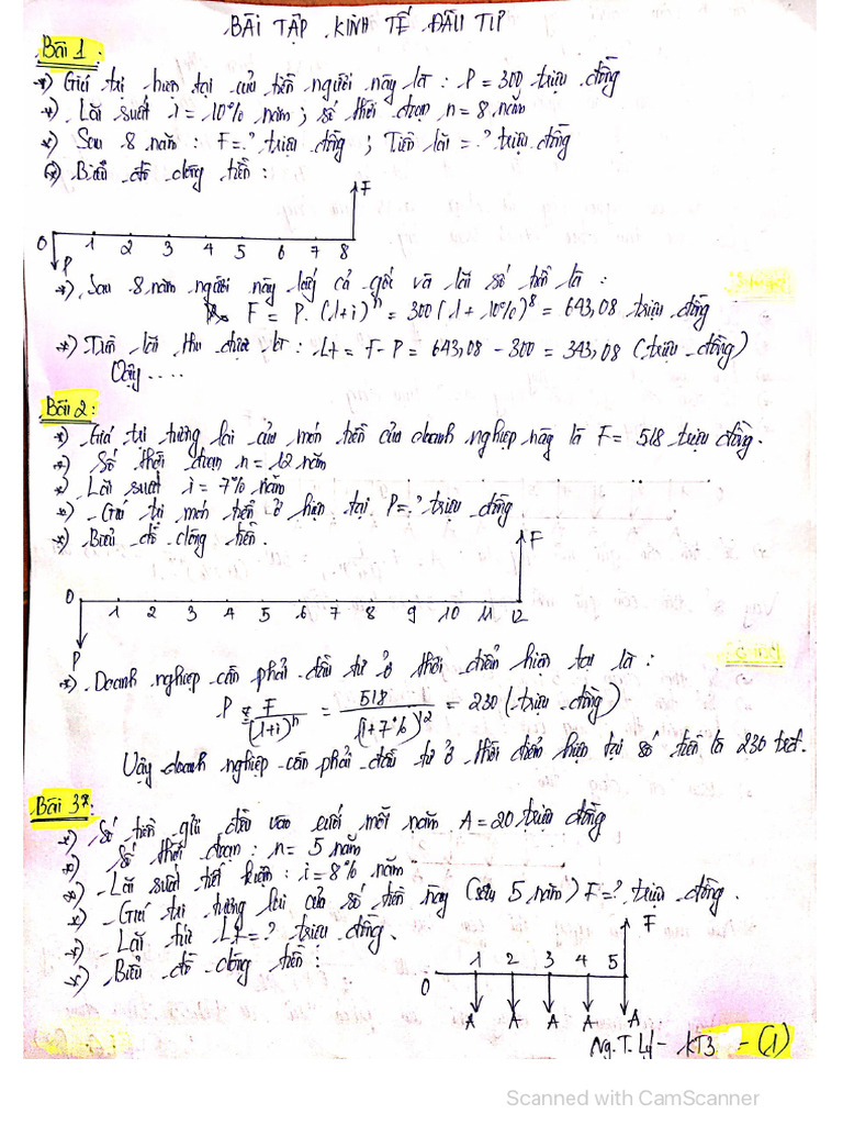Bài Tập KTĐT NTL.KT3 | PDF
