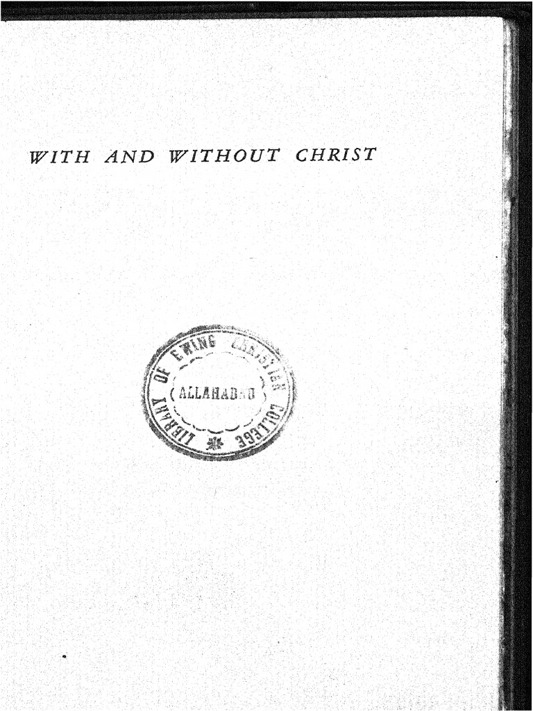 With-And Without Christ | PDF