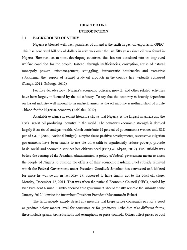 Fuel - Subsidy Project | PDF | Subsidy | Nigeria