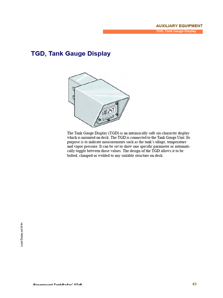TGD Data Sheet | PDF
