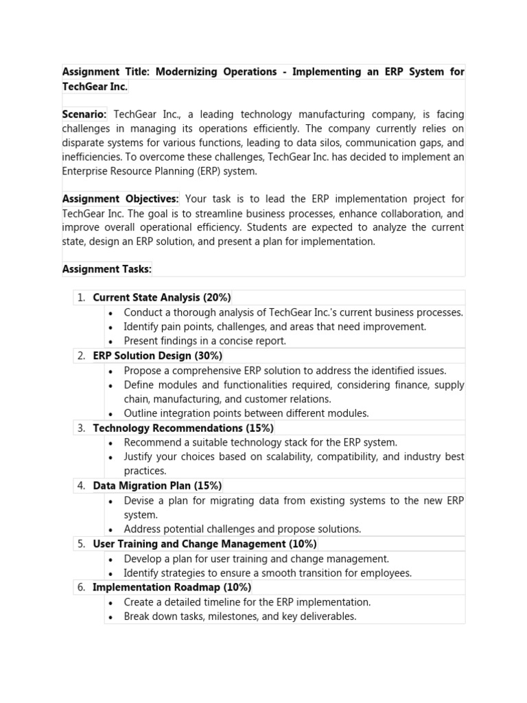 Assignment ERP | PDF