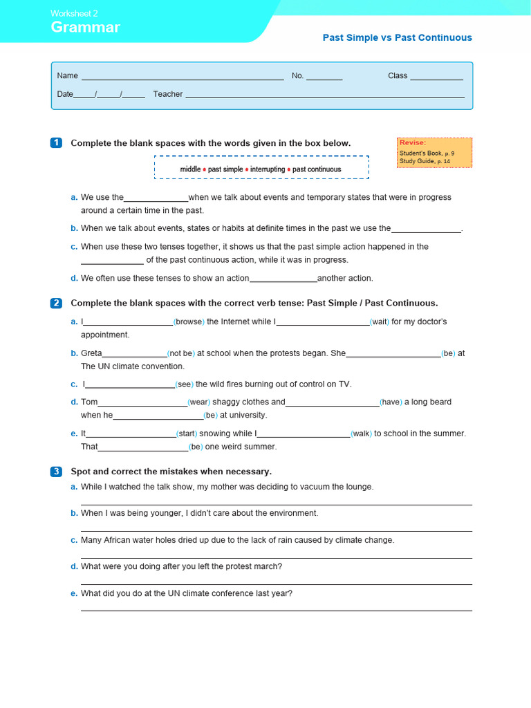 Past Simple Past Cont | PDF | Grammar | Linguistics