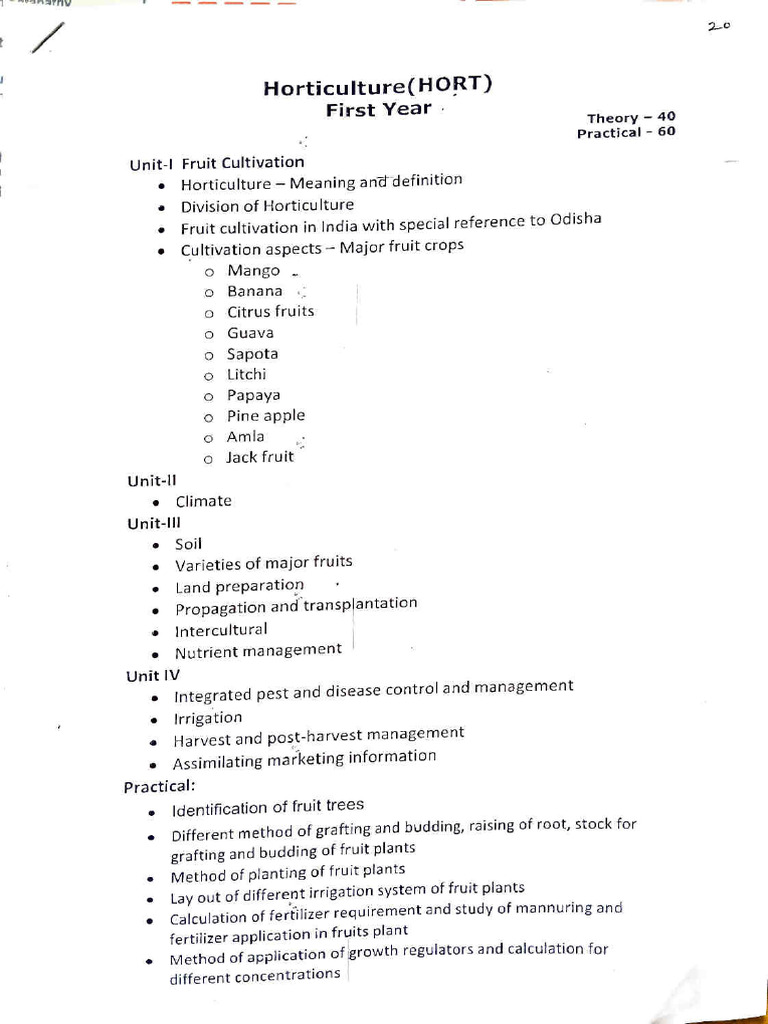 Horticulture (Integrated) | PDF | Vegetables | Horticulture