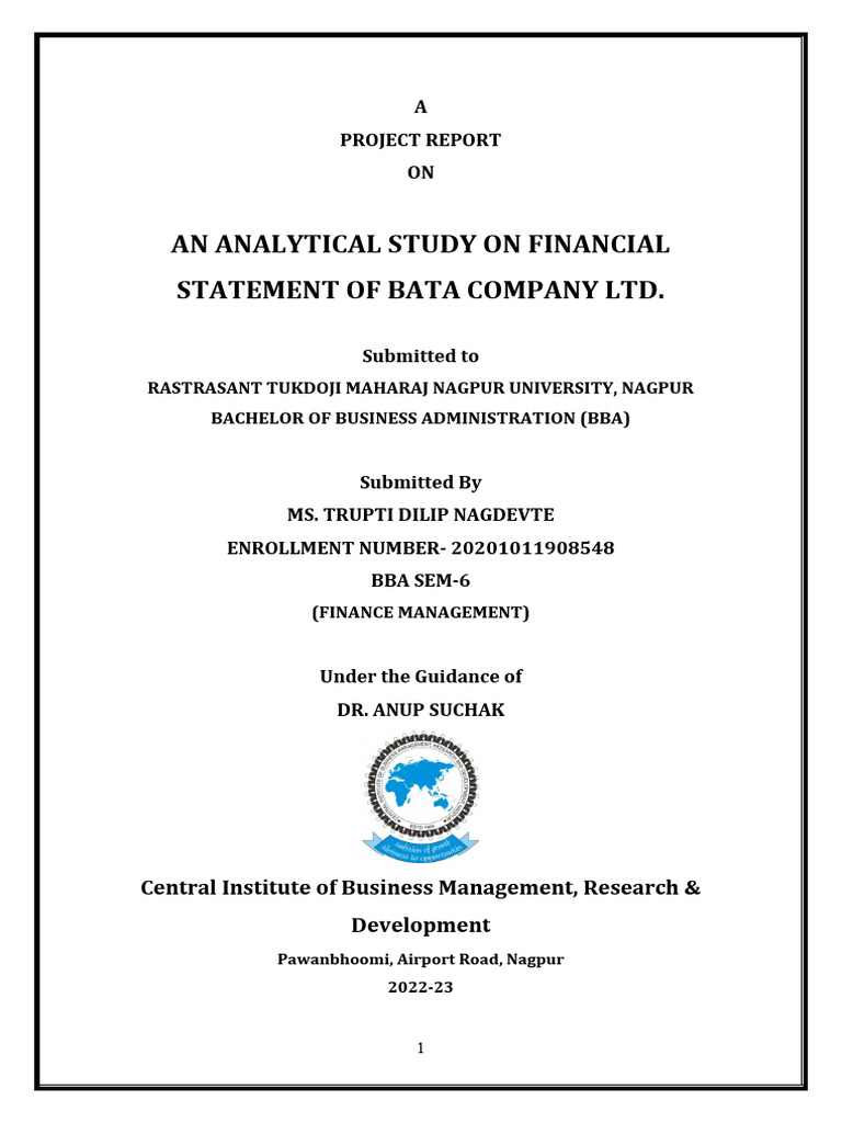 BBA Project | PDF | Capital Structure | Profit (Economics)