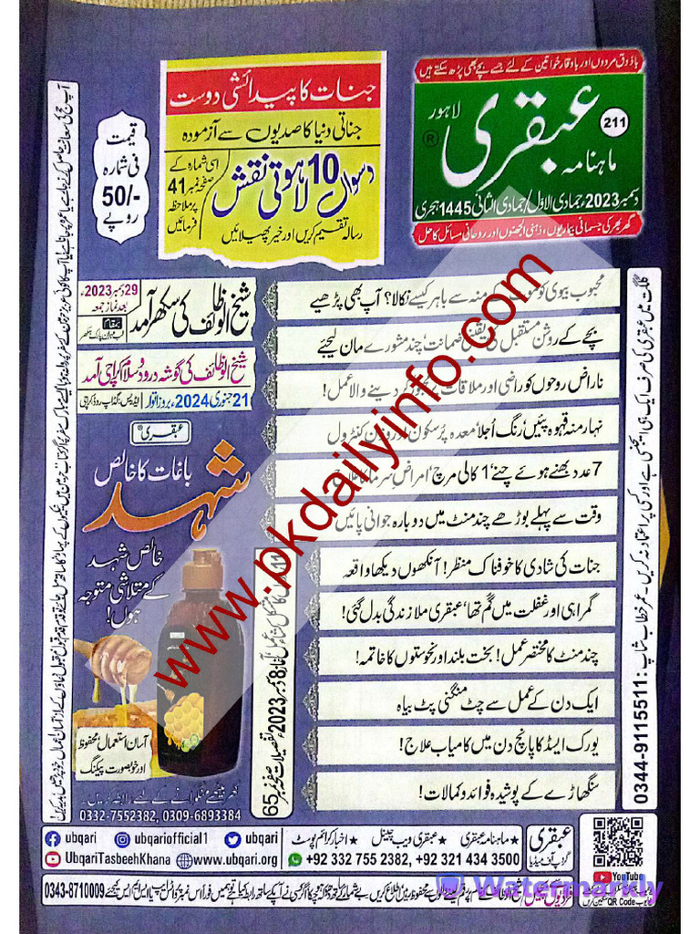 Ubqari December 2023 | PDF