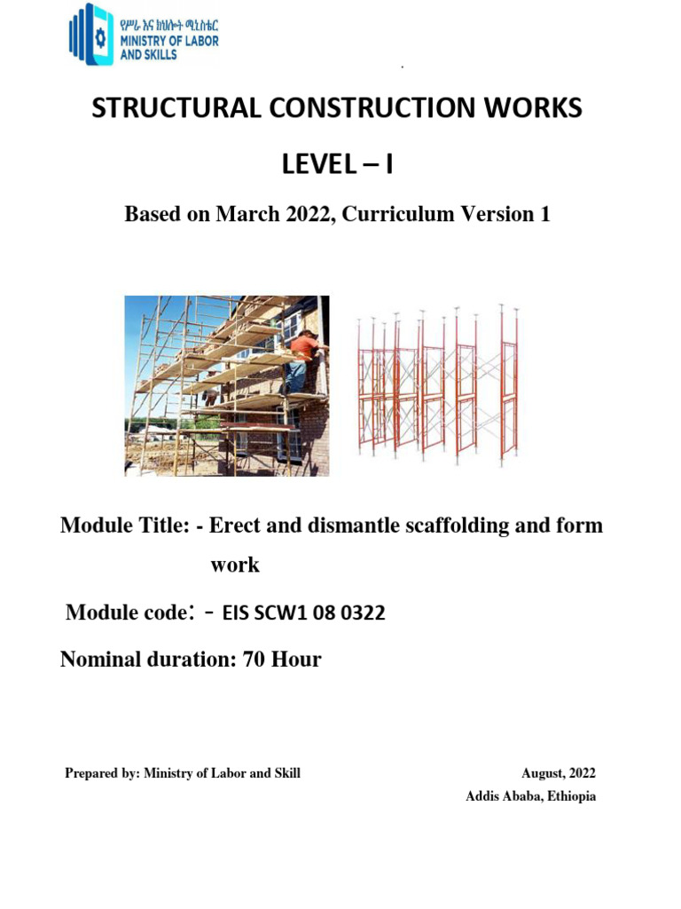 M08 Scaffolding and Form Work | PDF | Nut (Hardware) | Occupational ...