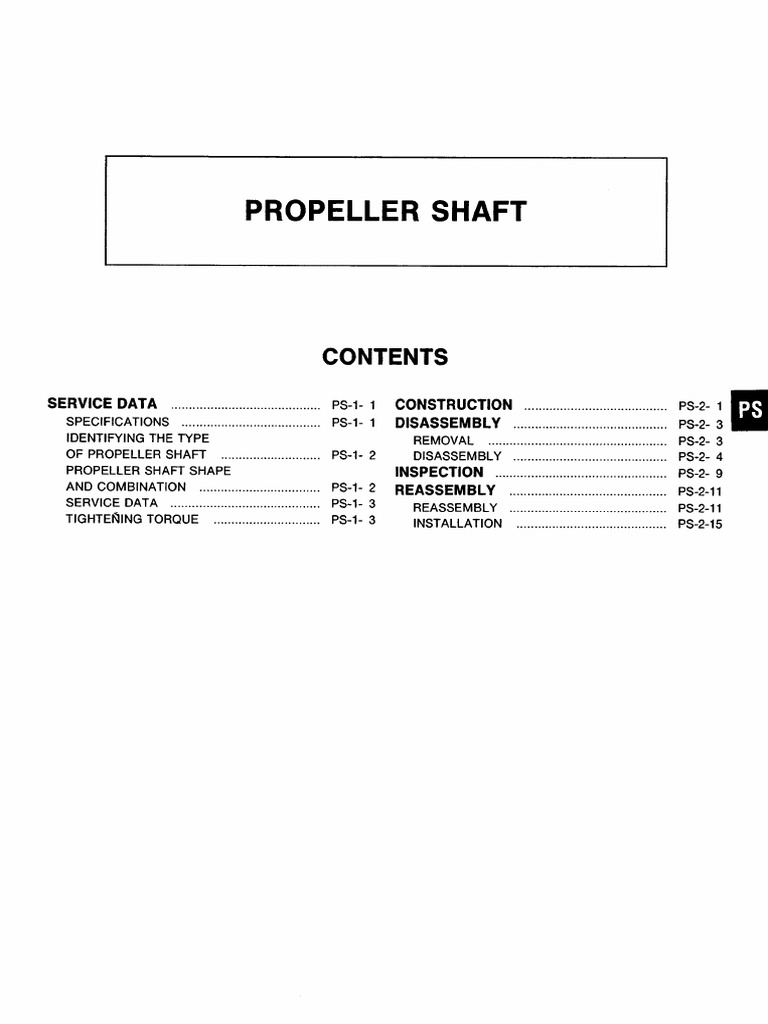 Propeller Shaft | PDF | Axle | Propeller