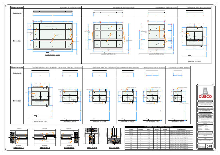 19 Detalle Vanos - Ventanas | PDF | Lentes | Arte en vidrio