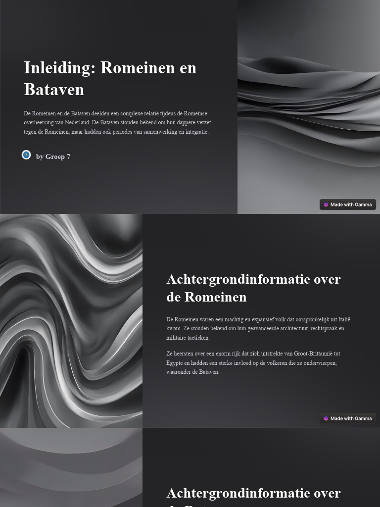 Inleiding: Romeinen en Bataven: by Groep 7 | PDF