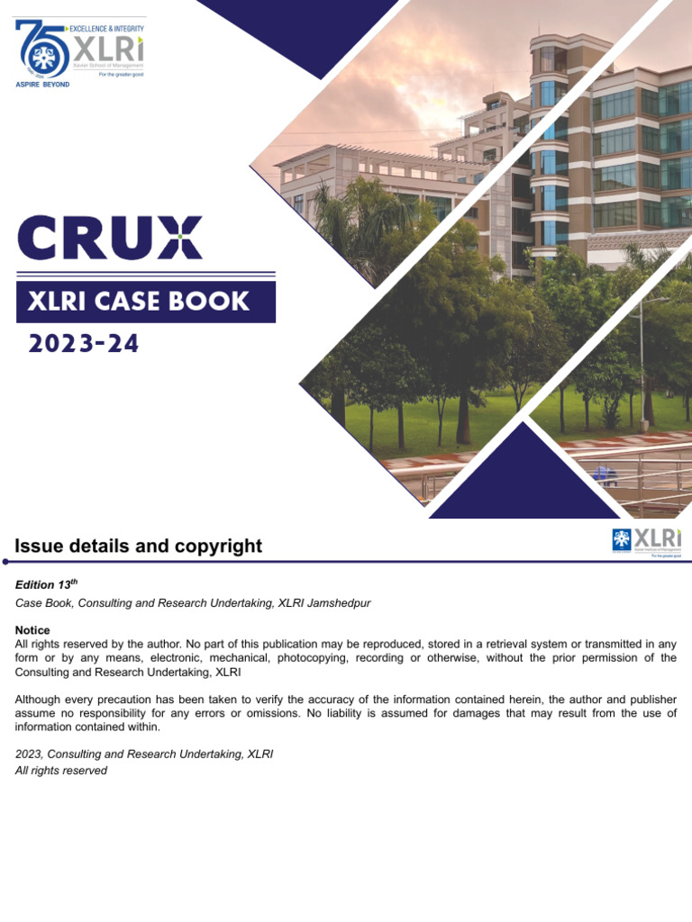 Crux Casebook 2024 | PDF | Market (Economics) | Profit (Economics)
