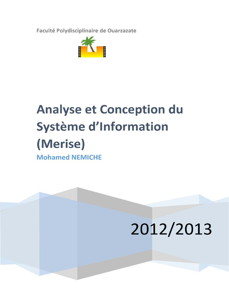Analyse Et Conception Du Système D'information (Merise) - 5 Merise ...