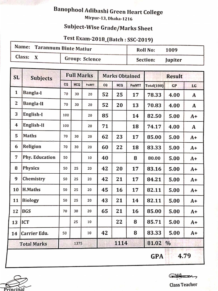 10th Grade Mid Year Report | PDF