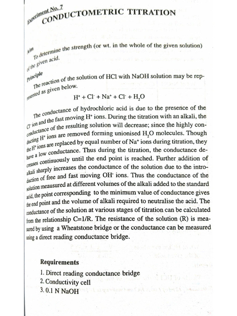 Conductometry | PDF