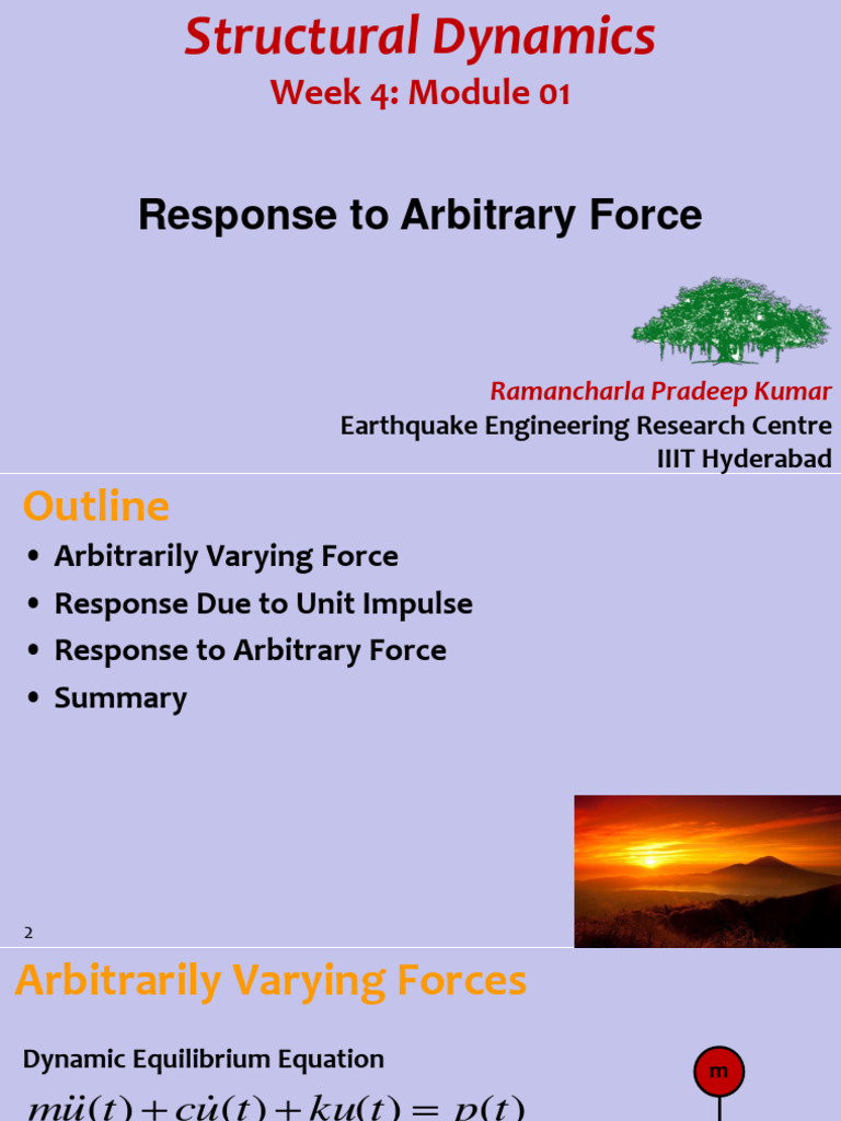 Week04Module01 ArbitraryForce | PDF | Force | Damping