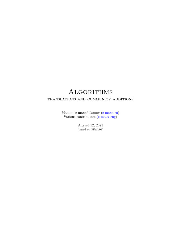 CP Algorithms Book | PDF CP Algorithms Book | PDF