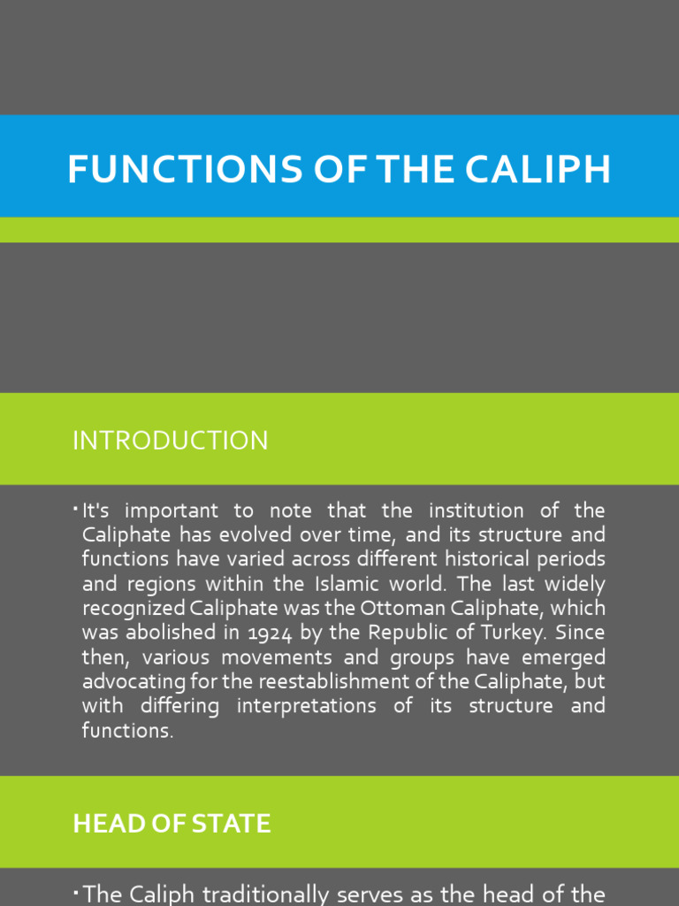 POLS302 Function of Caliph 152346 | PDF | Caliphate | Ummah