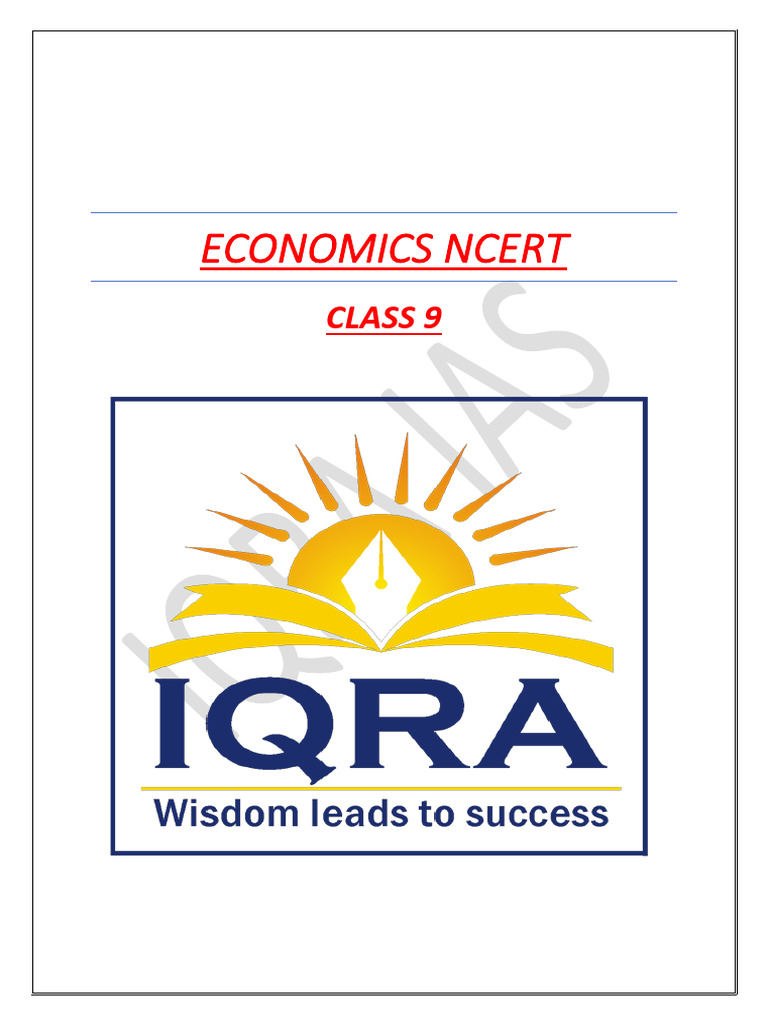 NCERT-Economics-Class-9-Notes | PDF | Poverty | Poverty & Homelessness