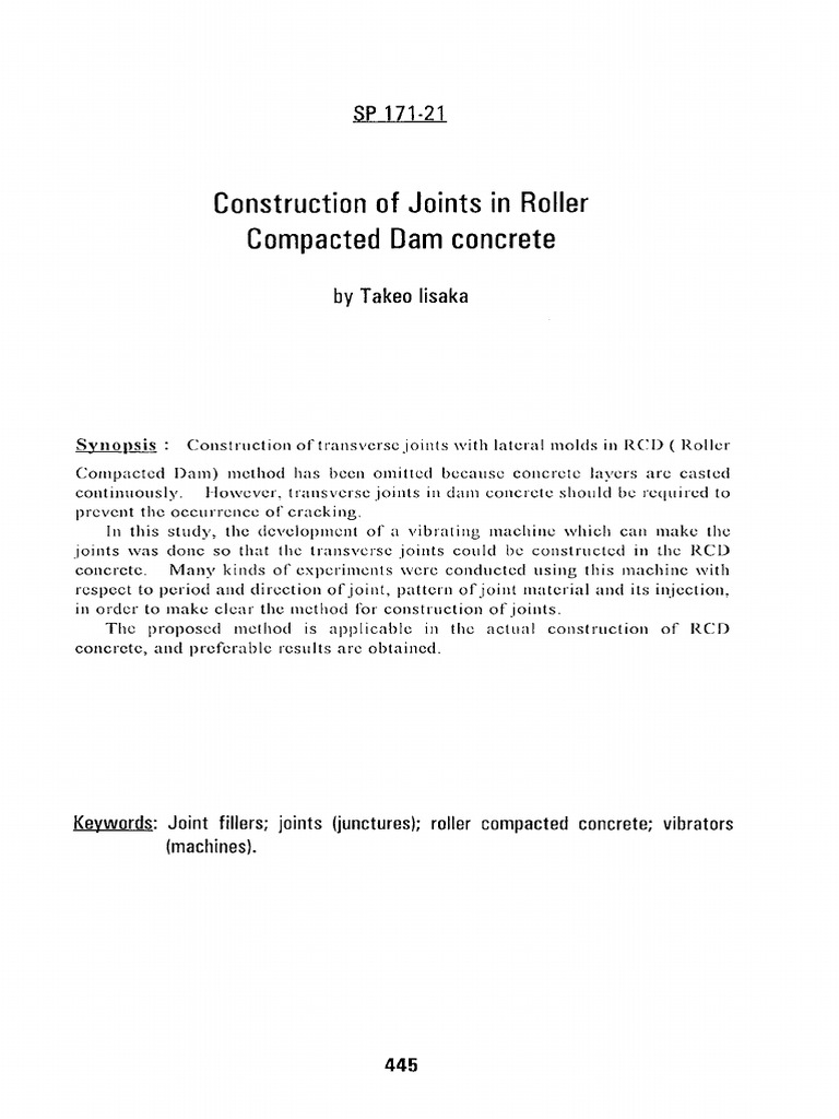Sp171-21 - Construction of RCC Dam Concrete | PDF | Concrete ...